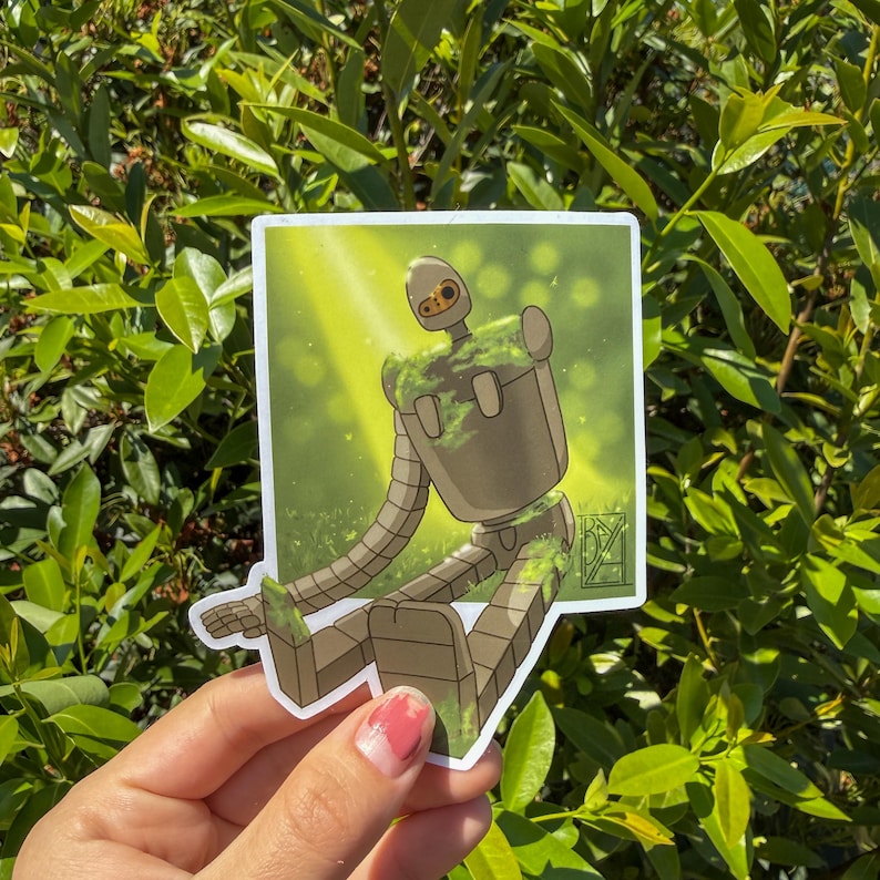 Mossy Robot Sticker || Water & Weatherproof Vinyl - Etsy