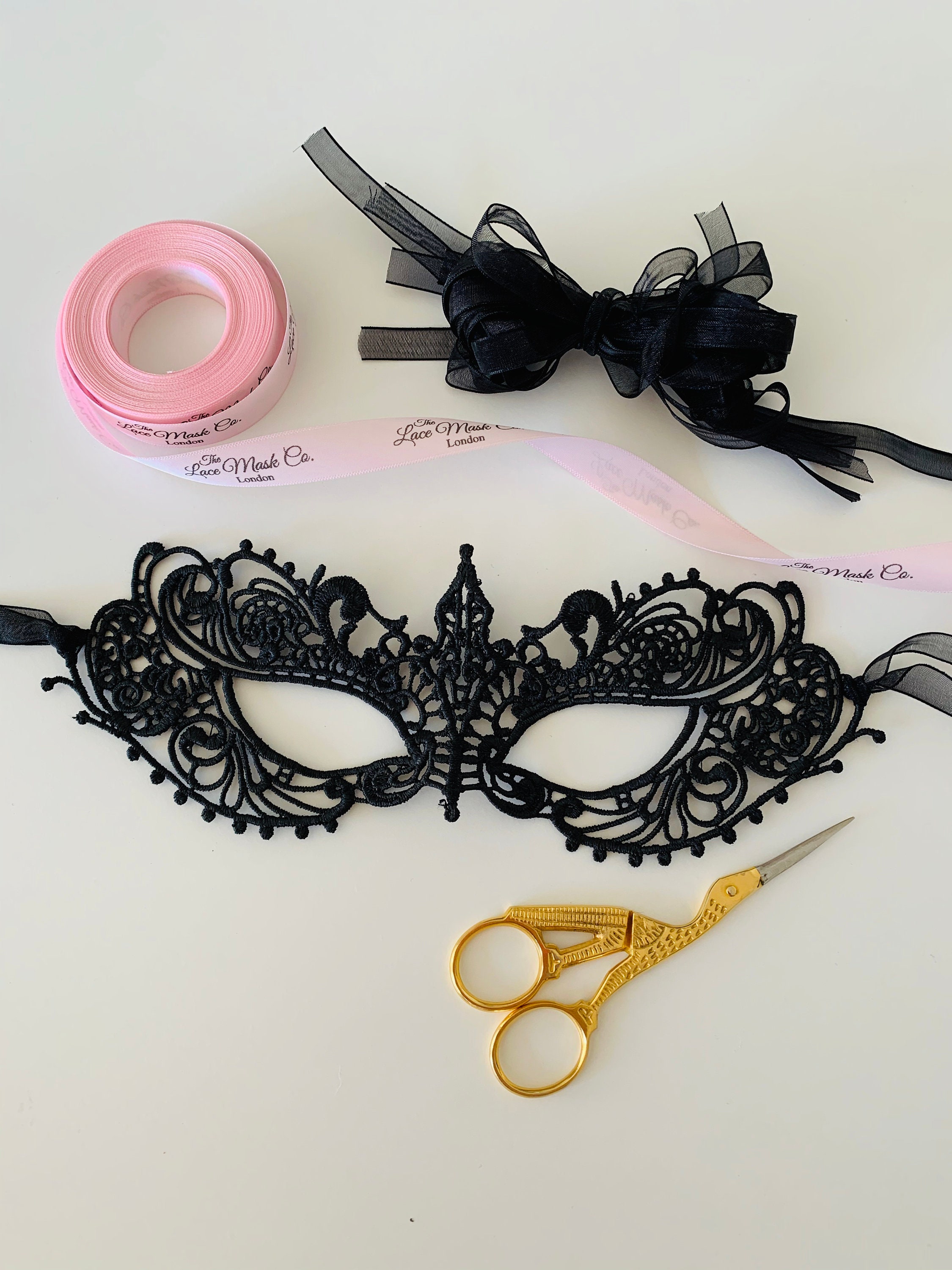 2 Pack Classic Black and Blue Anastasia Lace Mask Perfect for - Etsy
