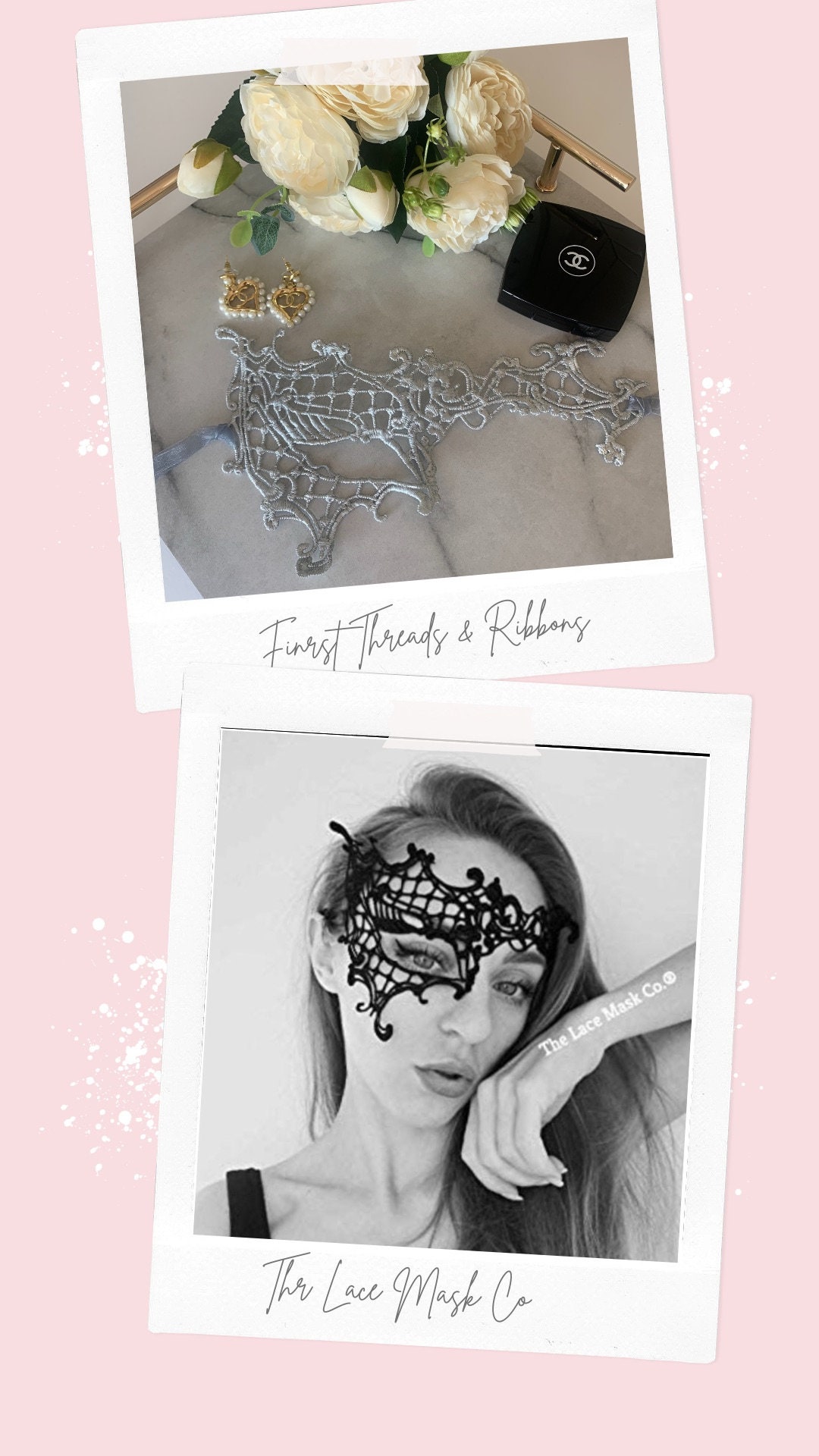 2 Pack Half Face Silver and Gold Phantom Lace Mask Perfect for ...