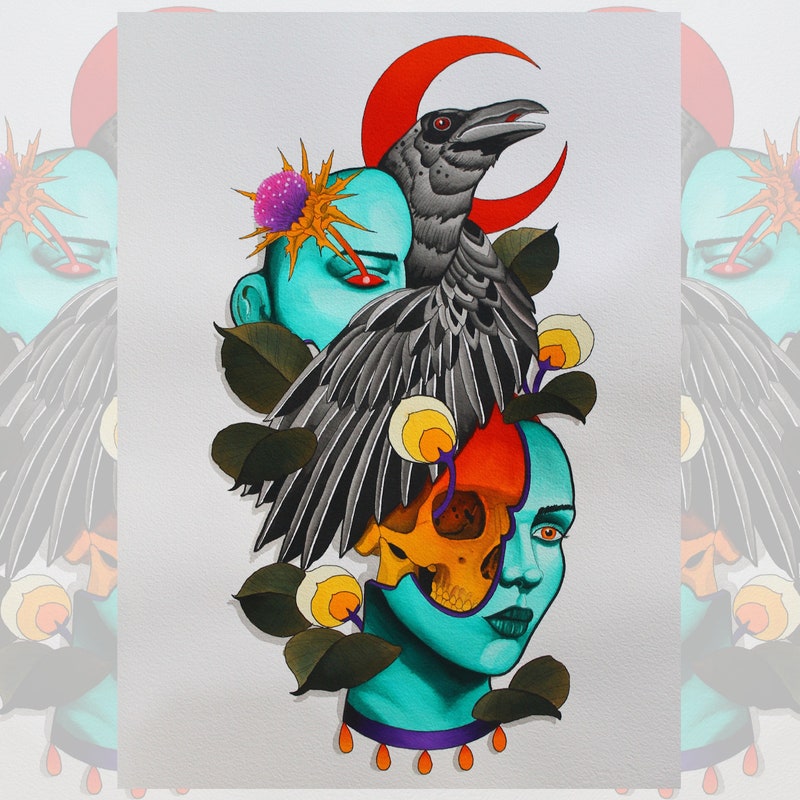 Neotraditional Flash - Etsy