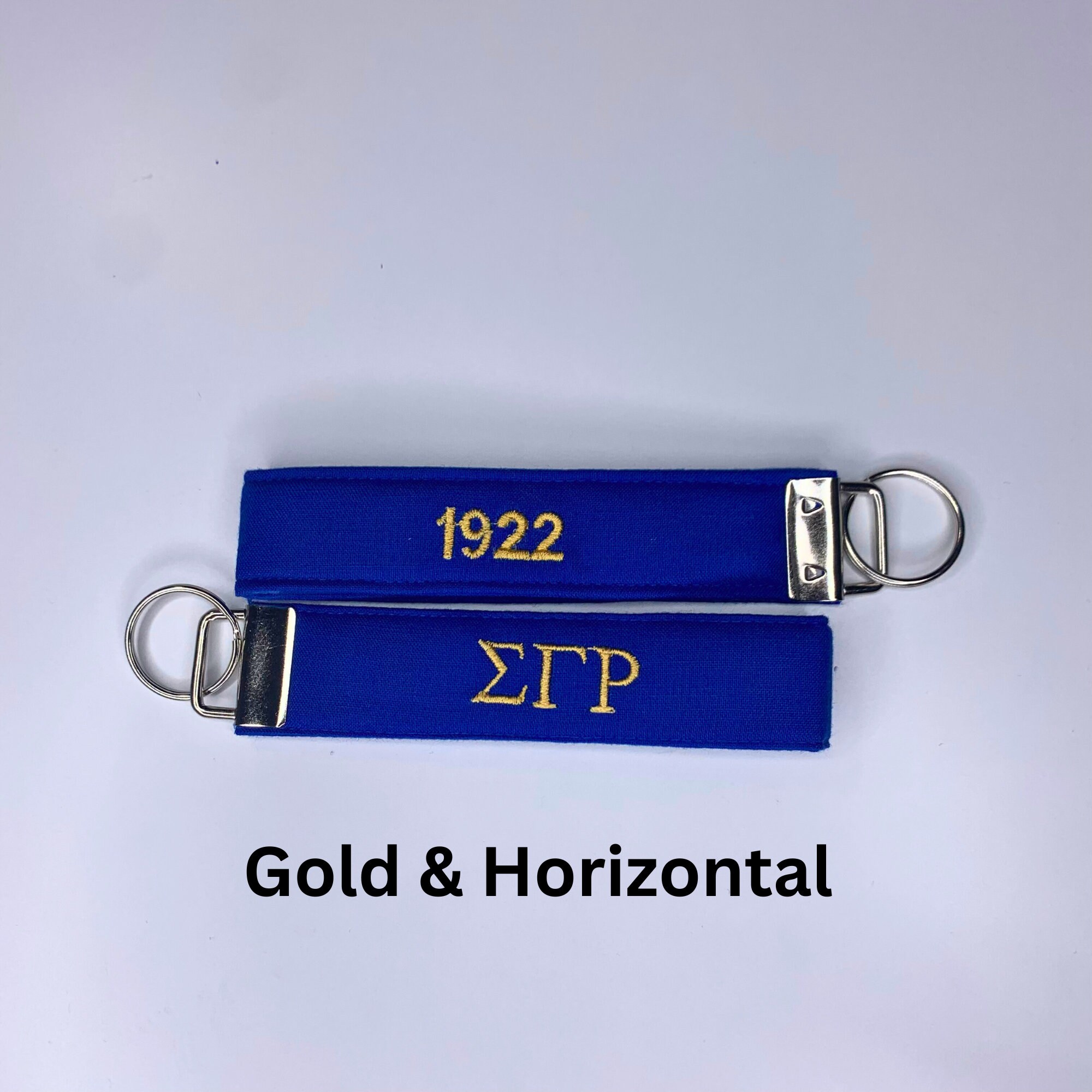 Sigma Gamma Rho Blue and Gold Embroidered Key Fob Wristlet Keychain - Etsy