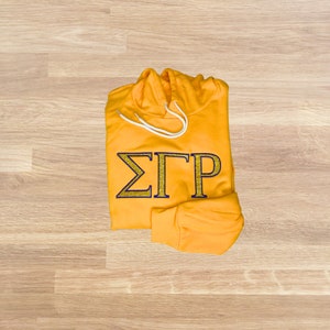 Sigma Gamma Rho Embroidered Glitter Hoodie - Etsy