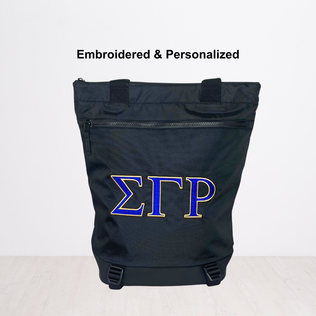 Sigma Gamma Rho Personalized Embroidered Convertible Tote Bag Backpack ...
