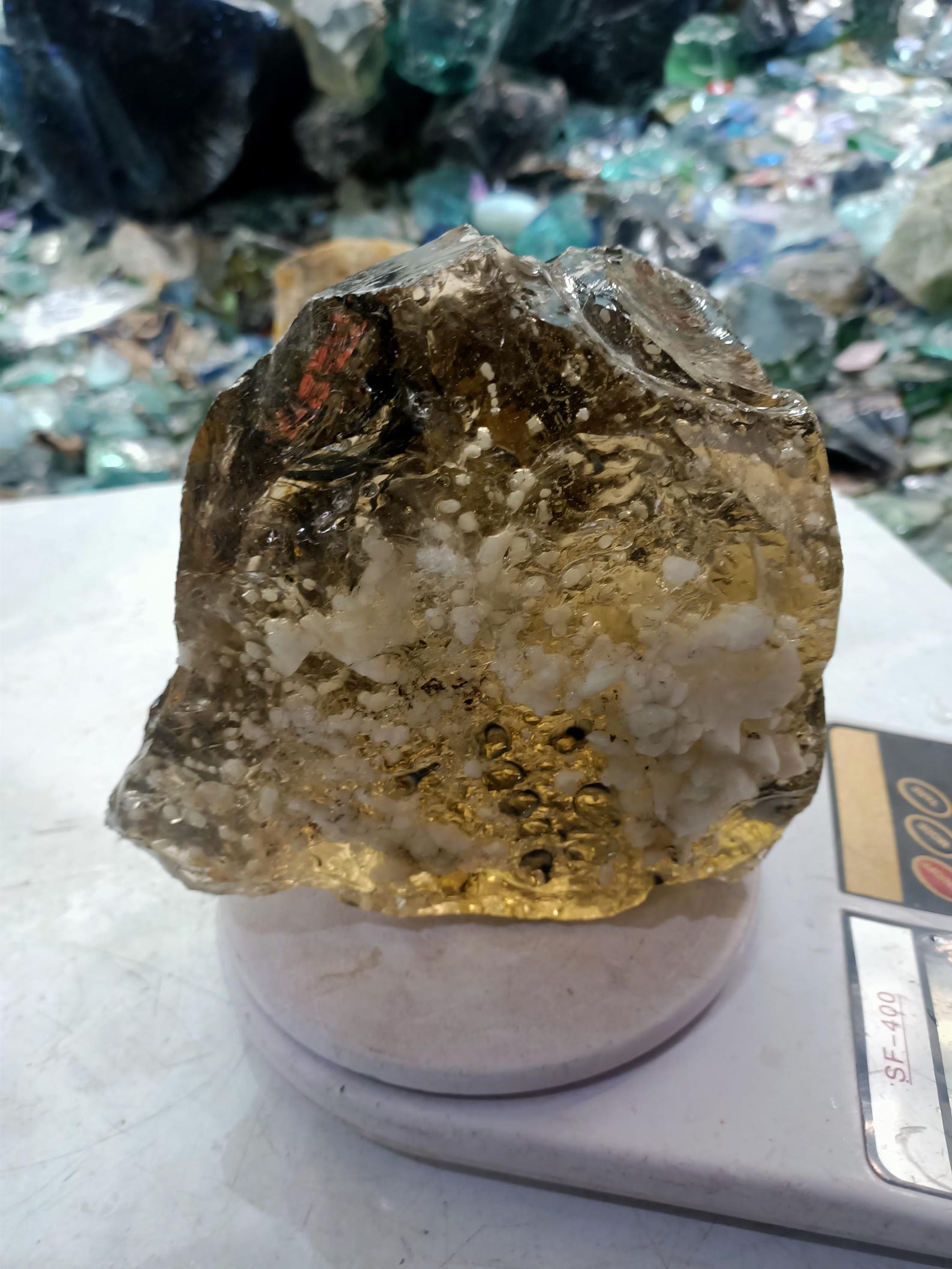 2710gr "special Brown Snowflake White Motif" of Andara Crystal ...