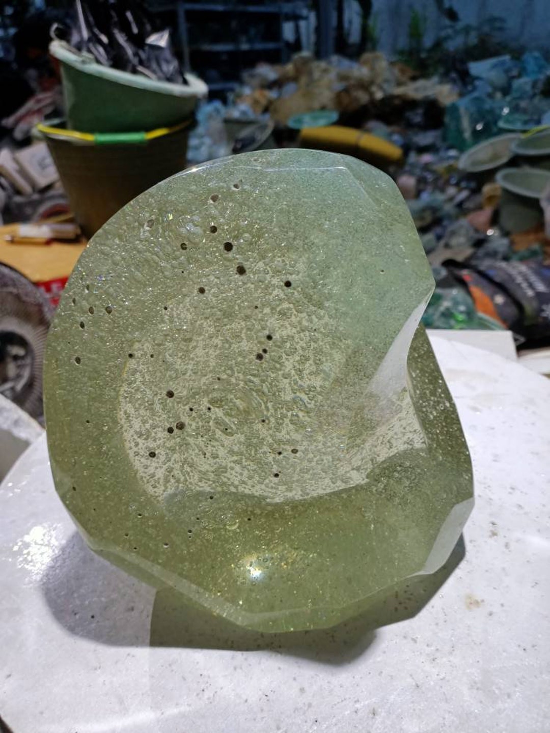 7.2kgs Special Feature!! Half Moon Cutting Polished Style" Green Full ...