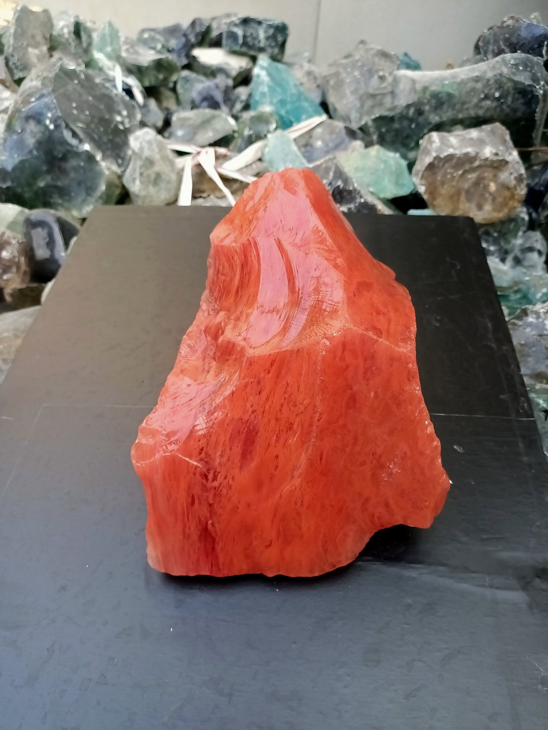 Great Red and White!! 4.8kg(275b) Rare Pieces Big Size Rough of Andara ...