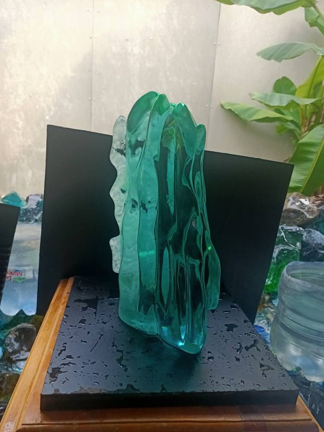 8kg(244b) "green Cumulus Tower Relief" Dimensions(33x17x12)cm of Andara ...