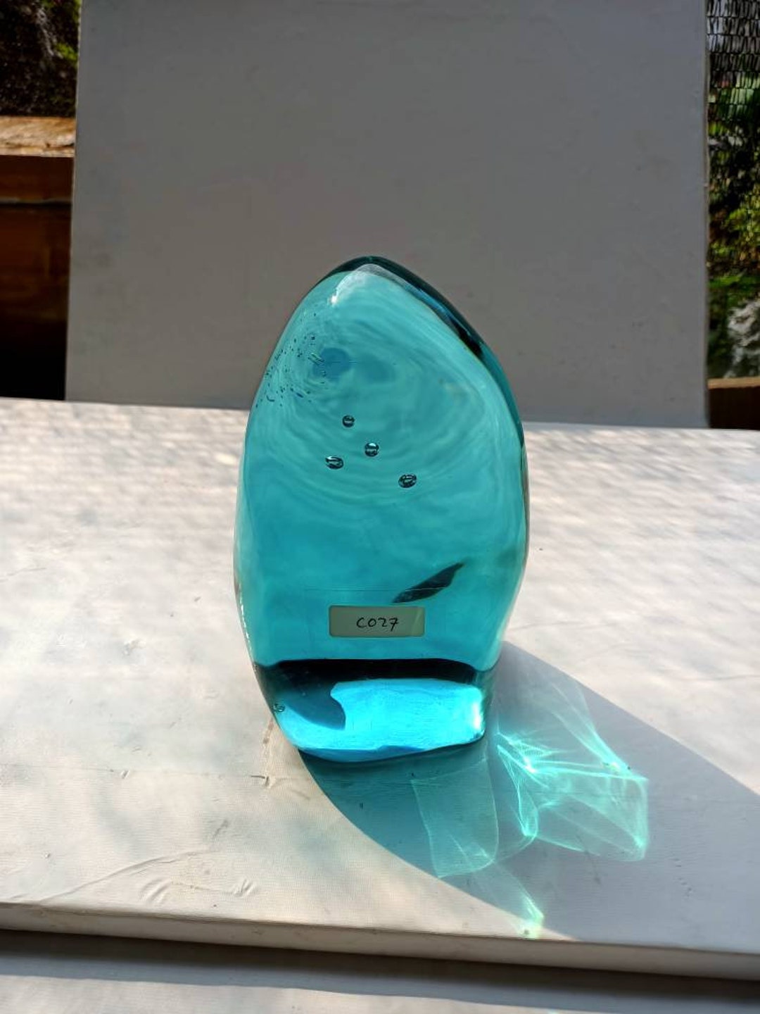 2.2kg(c027) Single Special "aqua Blue/sky Blue Air Bubbles" of Andara ...