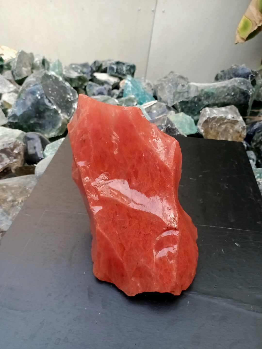 Great Red and White!! 3.6kg(270b) Rare Pieces Big Size Rough of Andara ...