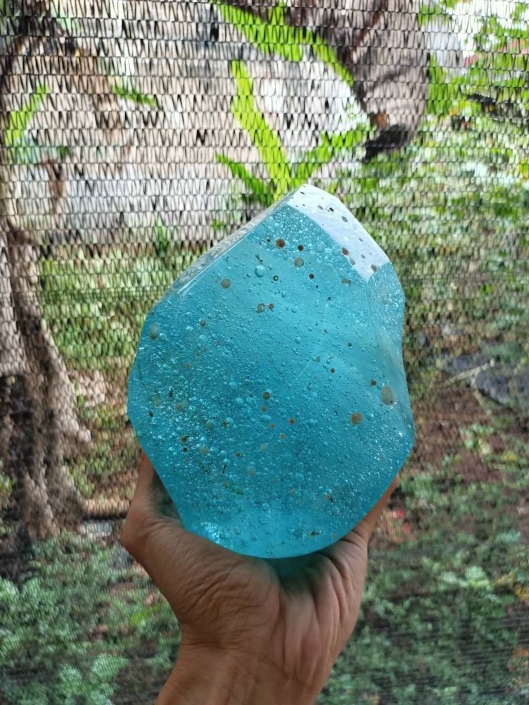 2.2kgs(363) Only One Pieces!! Rare Medium Size Cutting Blue Sea Foam ...