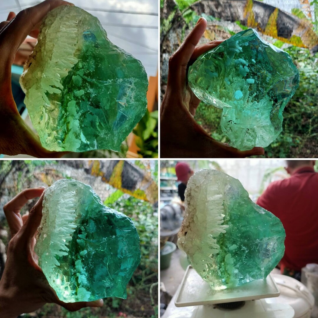 1.2kgs(329) Ultra Rare!! 1 Pieces Left!! Rainbow Green Blue With ...