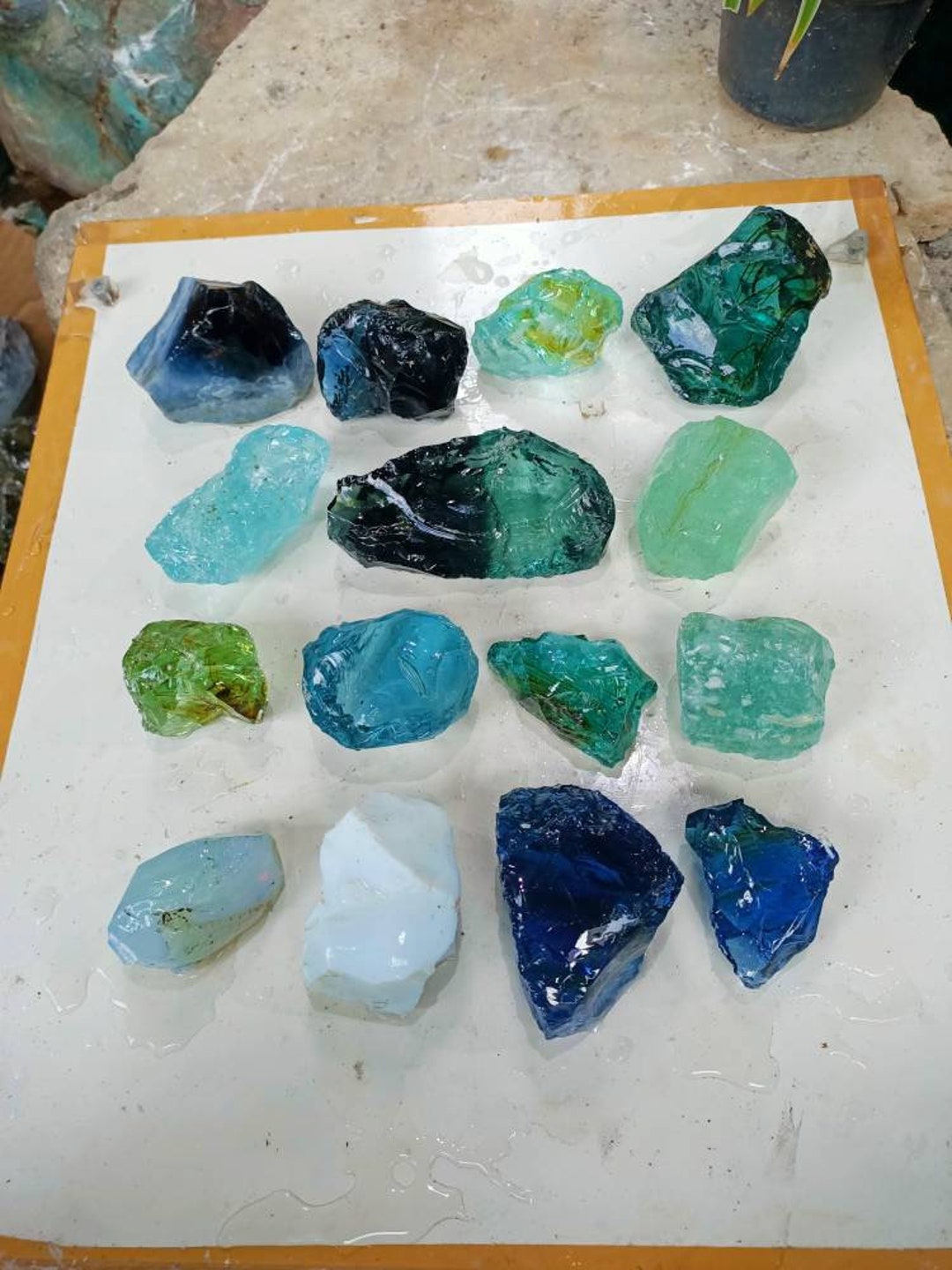 2.2kgs(593) Mix Special!! Combination Bicolours Gank" of Andara Crystal ...