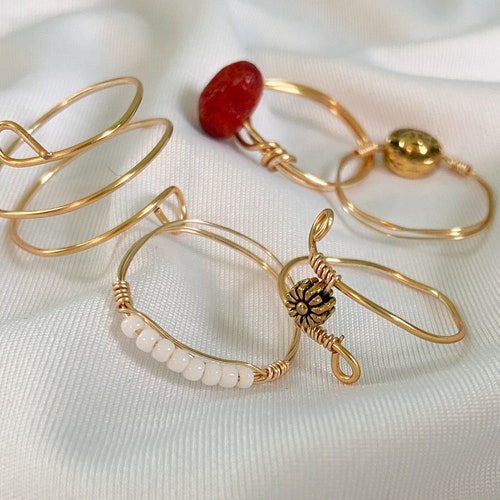 Boho Wire Wrapped Rings - Etsy