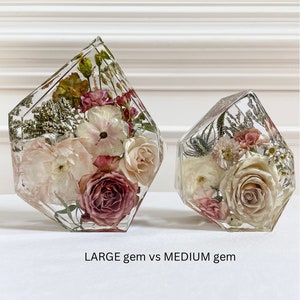 Wedding Floral Preservation Gem Block | Resin Floral Preservation ...