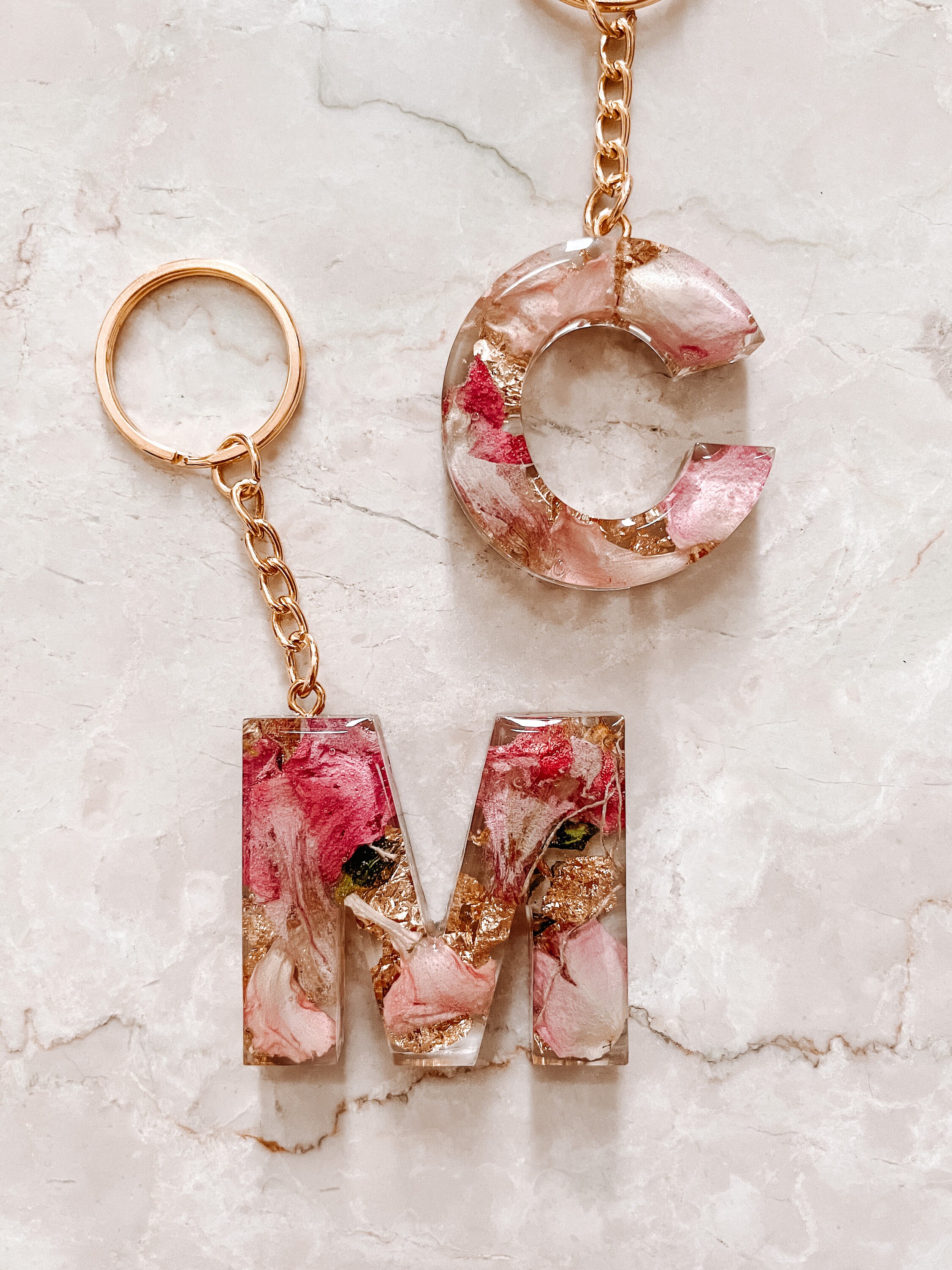 Custom Resin Keychains Made With Your Flowers Add On - Etsy