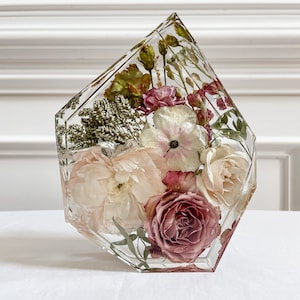 Wedding Floral Preservation Gem Block | Resin Floral Preservation ...