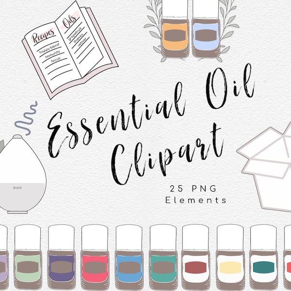 Essential Oil Clipart - Etsy
