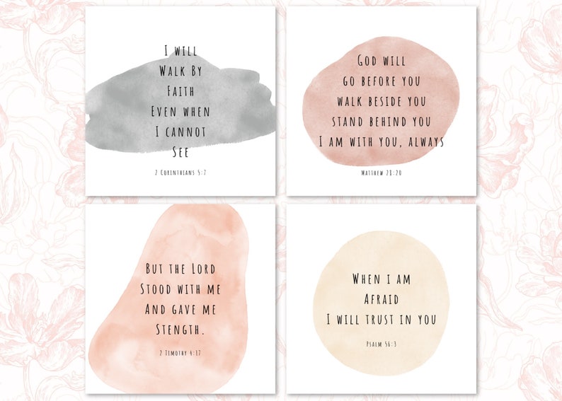 Christian Birth Affirmation Cards 8 Pack. Digital Download. Scripture ...