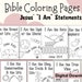 Bible Coloring Pages. Jesus' "i Am" Statements. Digital Download. Bible ...