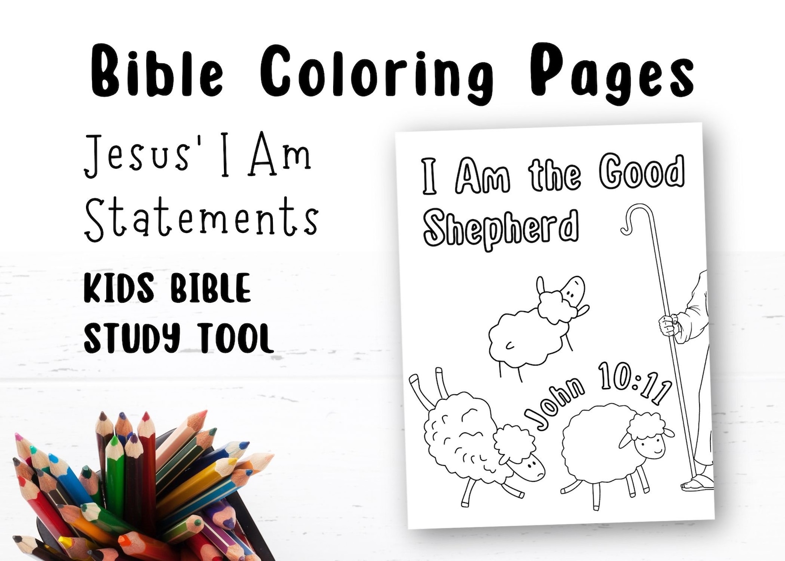 Bible Coloring Pages. Jesus' "i Am" Statements. Digital Download. Bible ...