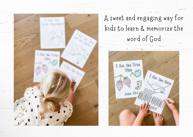Bible Coloring Pages. Jesus' "i Am" Statements. Digital Download. Bible ...