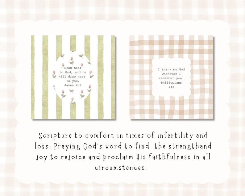 Scripture Cards for Miscarriage. Bible Versus for Infertility and ...