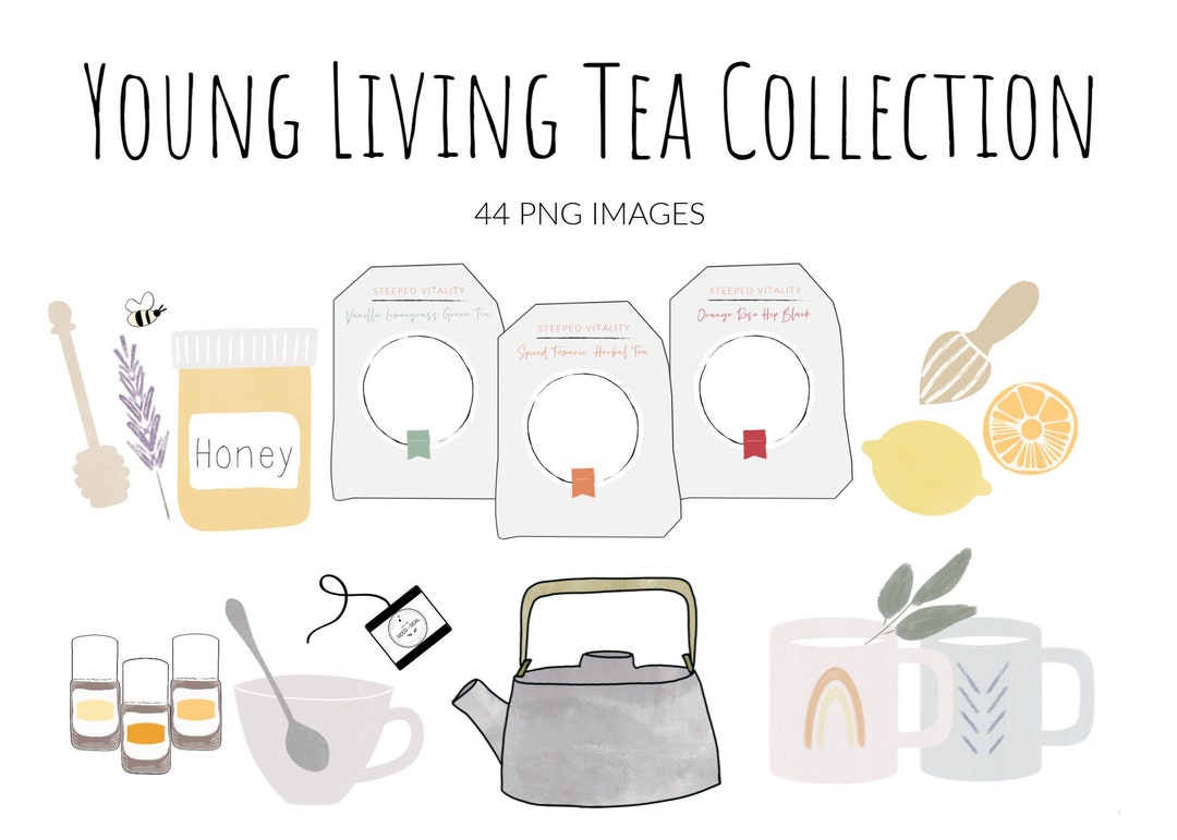 Essential Oil Clipart, Young Living Tea Set, Young Living Tea ...