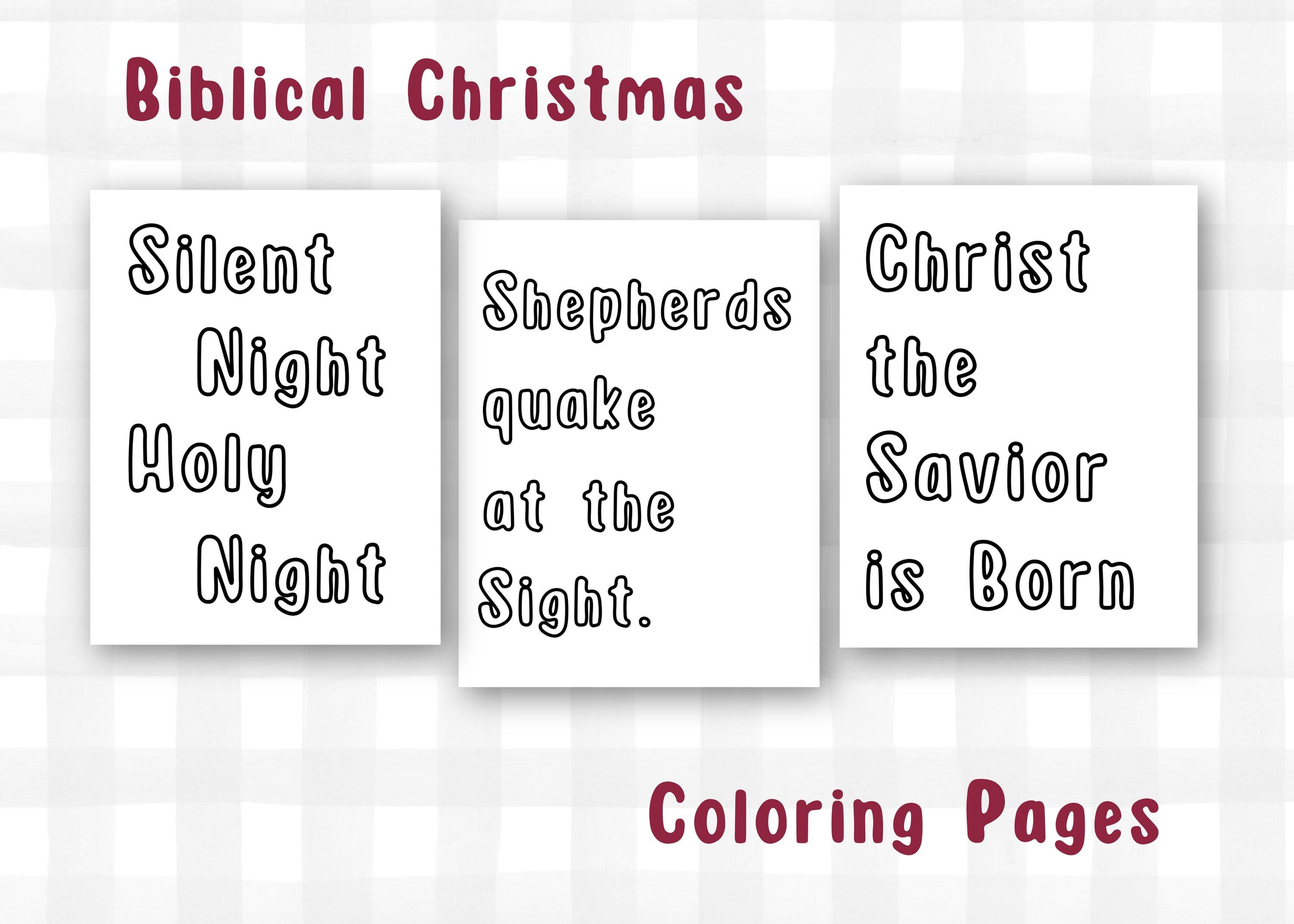 Christmas Coloring Pages for Kids. Nativity Scene. Jesus's Birth ...