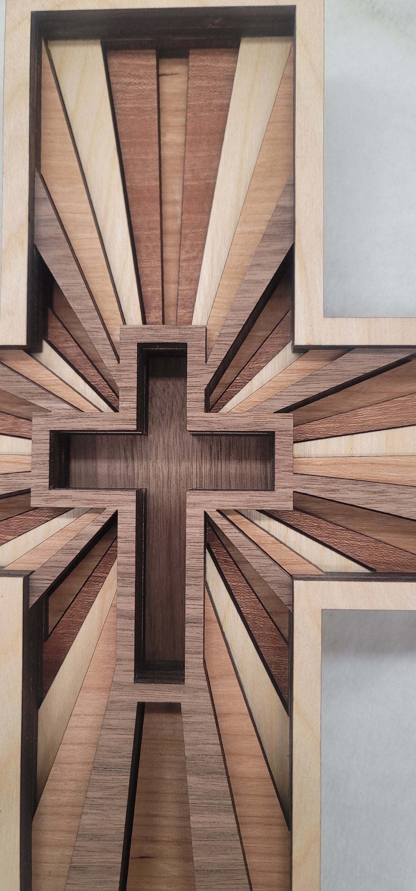 Layered Wooden Cross Walnut Top Layer. - Etsy