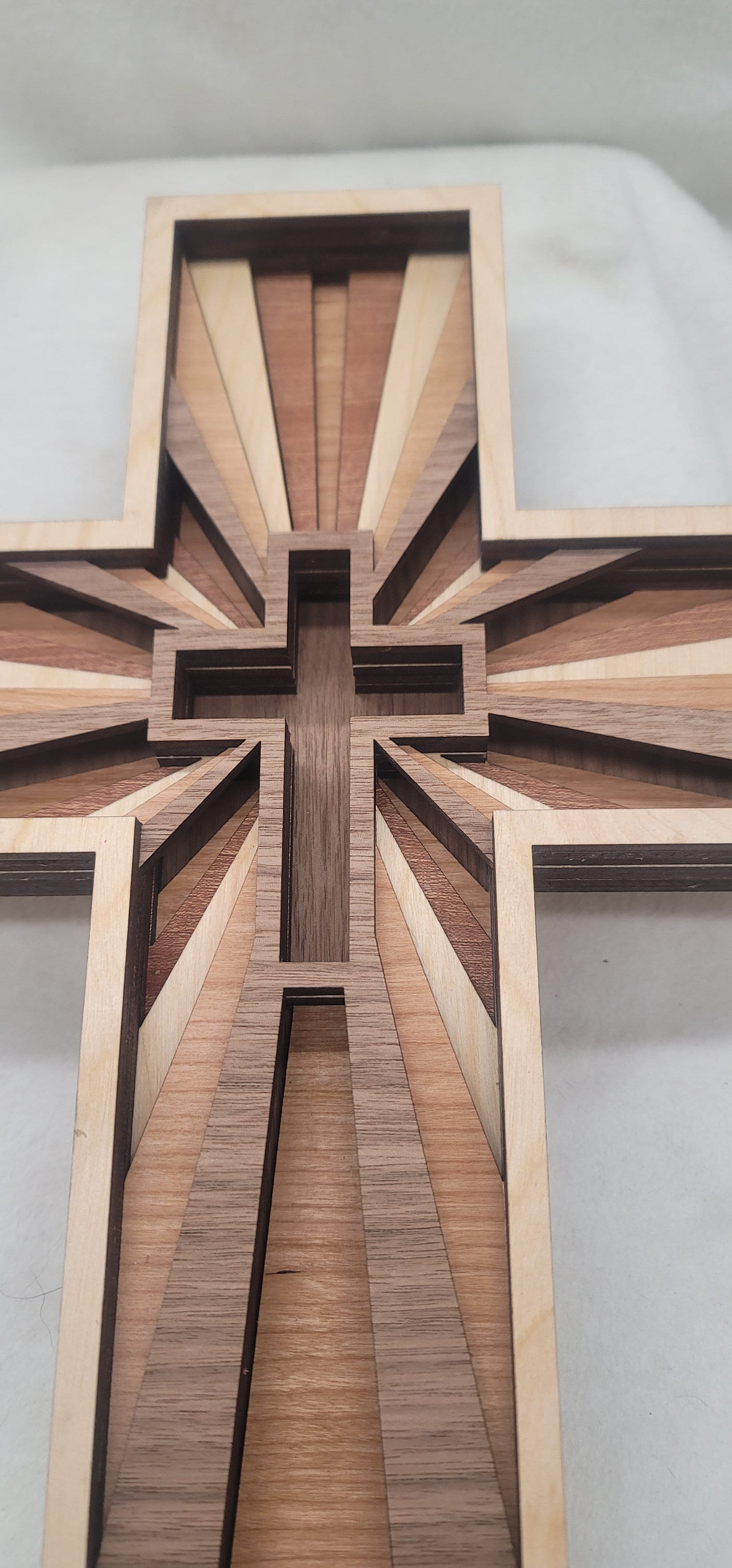 Layered Wooden Cross Walnut Top Layer. - Etsy