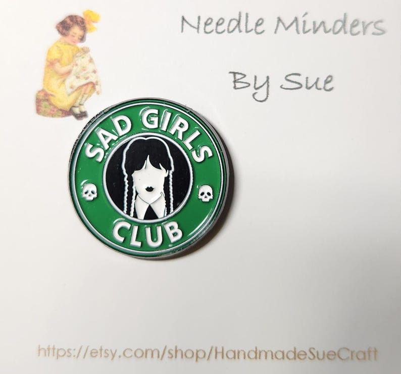 Sad Girls Club Needle Minder: Cross Stitch Accessory - Etsy