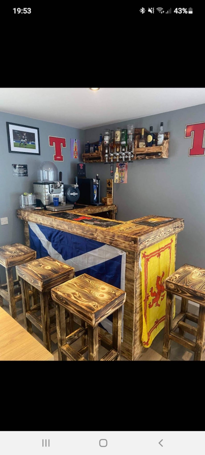 Bespoke Handmade Double Return Bar - Etsy UK