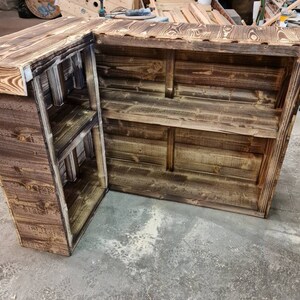 Rustic Bar L Shaped Bar and 4 Stools Package Deal - Etsy