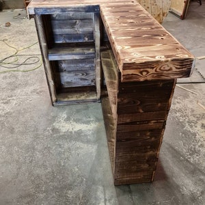 Rustic Bar L Shaped Bar and 4 Stools Package Deal - Etsy