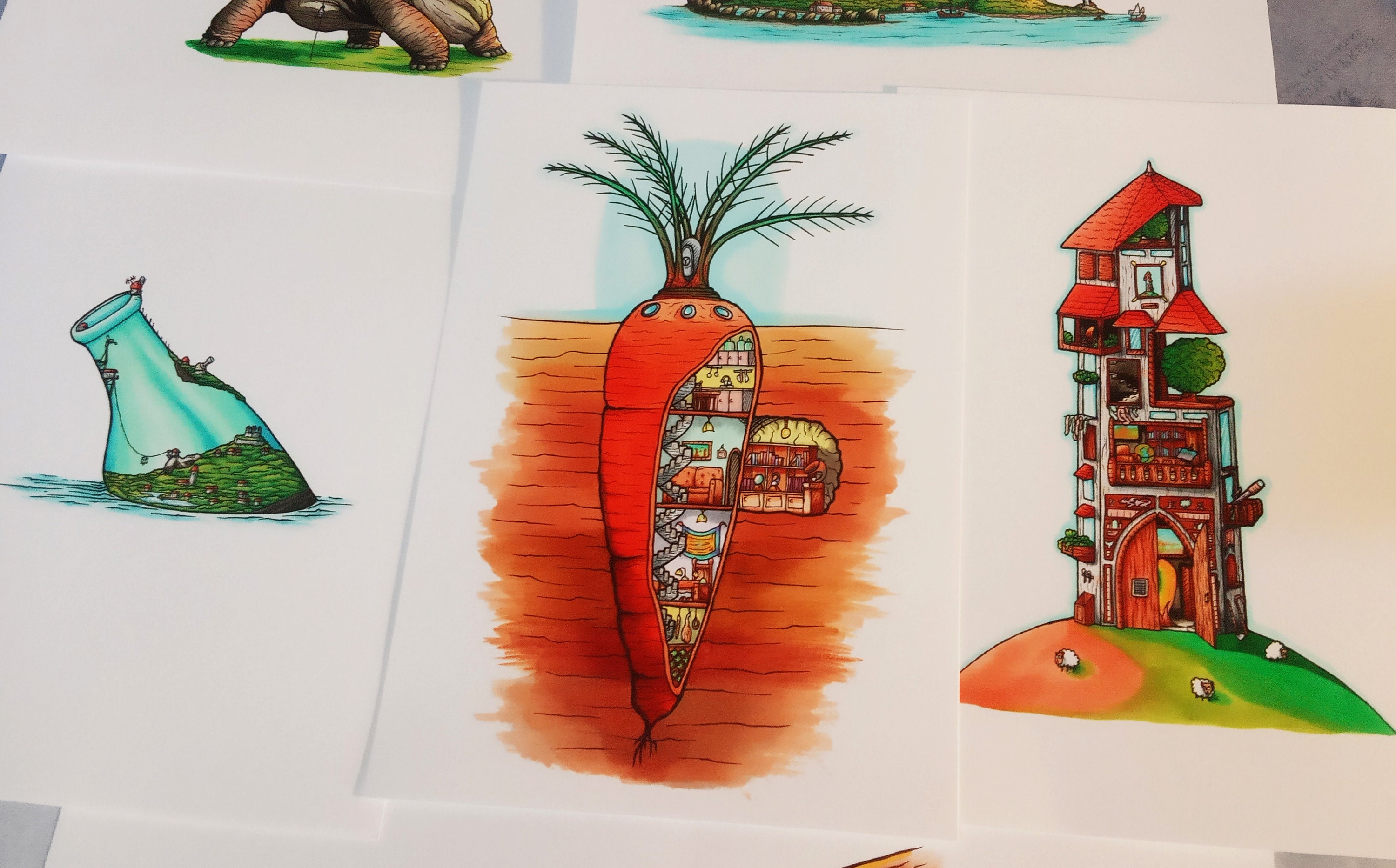 Multistorey Vegetable A4 Illustration Original Art Giclée - Etsy