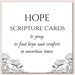 HOPE Scripture Cards Printable HOPE Bible Verse Cards | Etsy