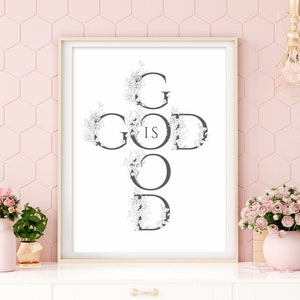 God is Good Printable, Scripture Wall Decor, Bible Verse Wall Decor ...