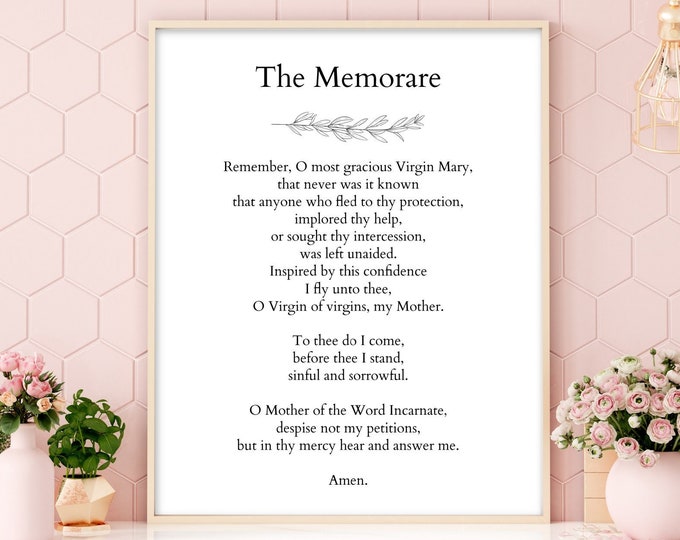 The Memorare - Etsy