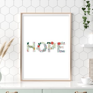 Hope Printable Wall Art, Hope Scripture Wall Art, Hope Wall Decor, Hope ...