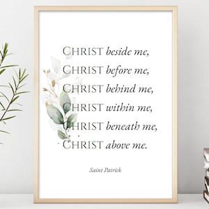 Christ With Me Prayer Printable, St Patrick Breastplate Prayer Digital ...