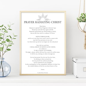 Prayer Radiating Christ Printable, Radiating Christ Prayer, Fragrance ...