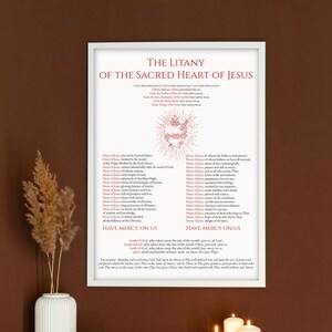 Litany of the Sacred Heart of Jesus Prayer Printable, Sacred Heart ...