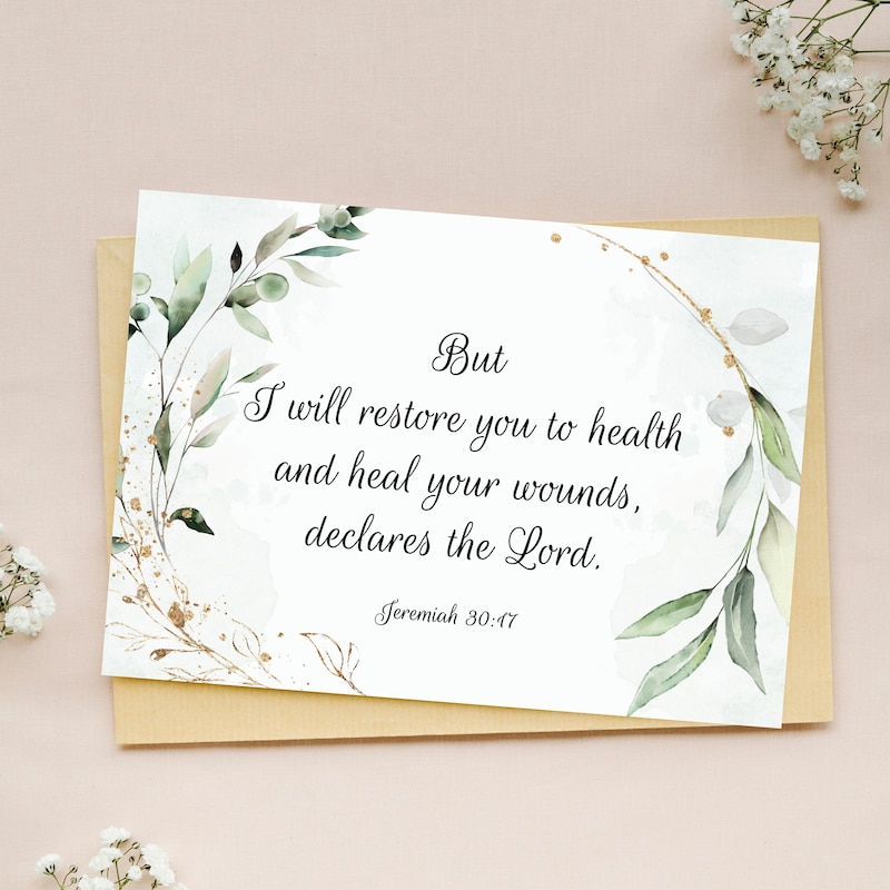 Christian Get Well Cards - Etsy