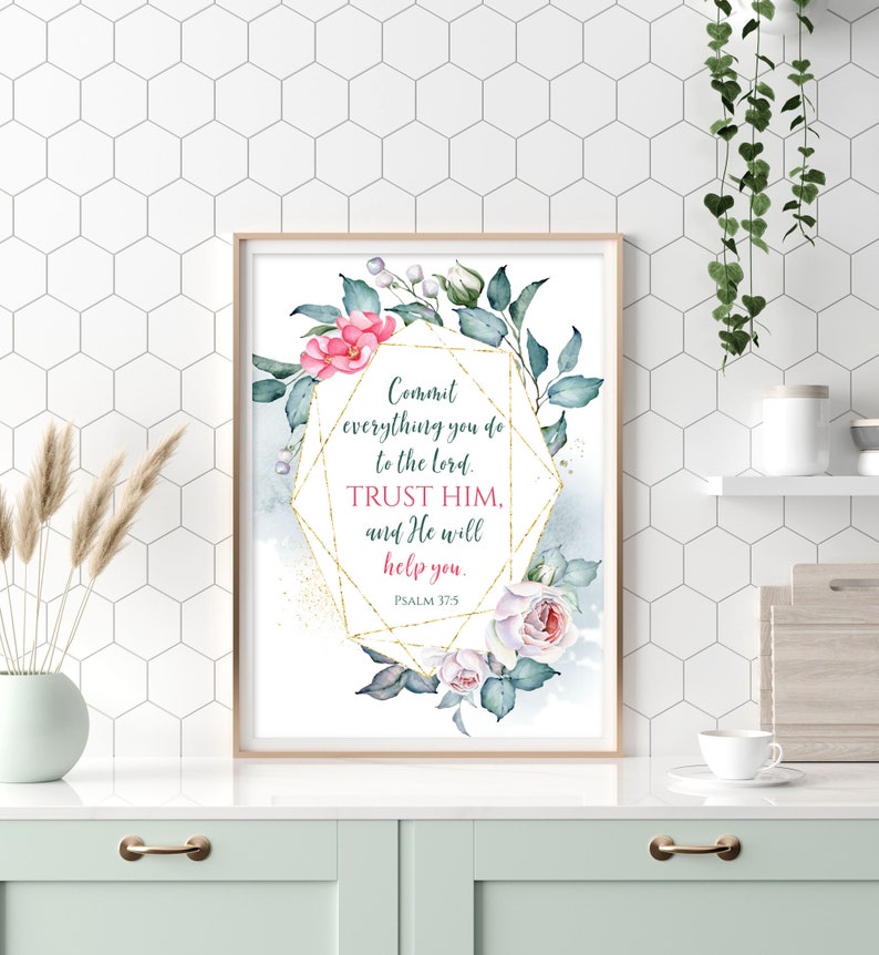 Commit Everything to the Lord Printable, Psalm 37 5, Trust Scripture ...