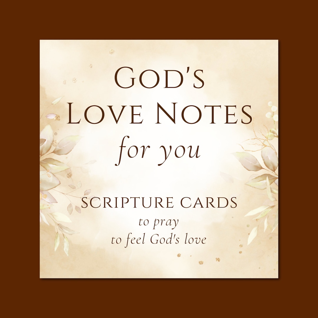 God's LOVE Notes Scripture Cards Printable, Bible Verse Cards, Gods ...