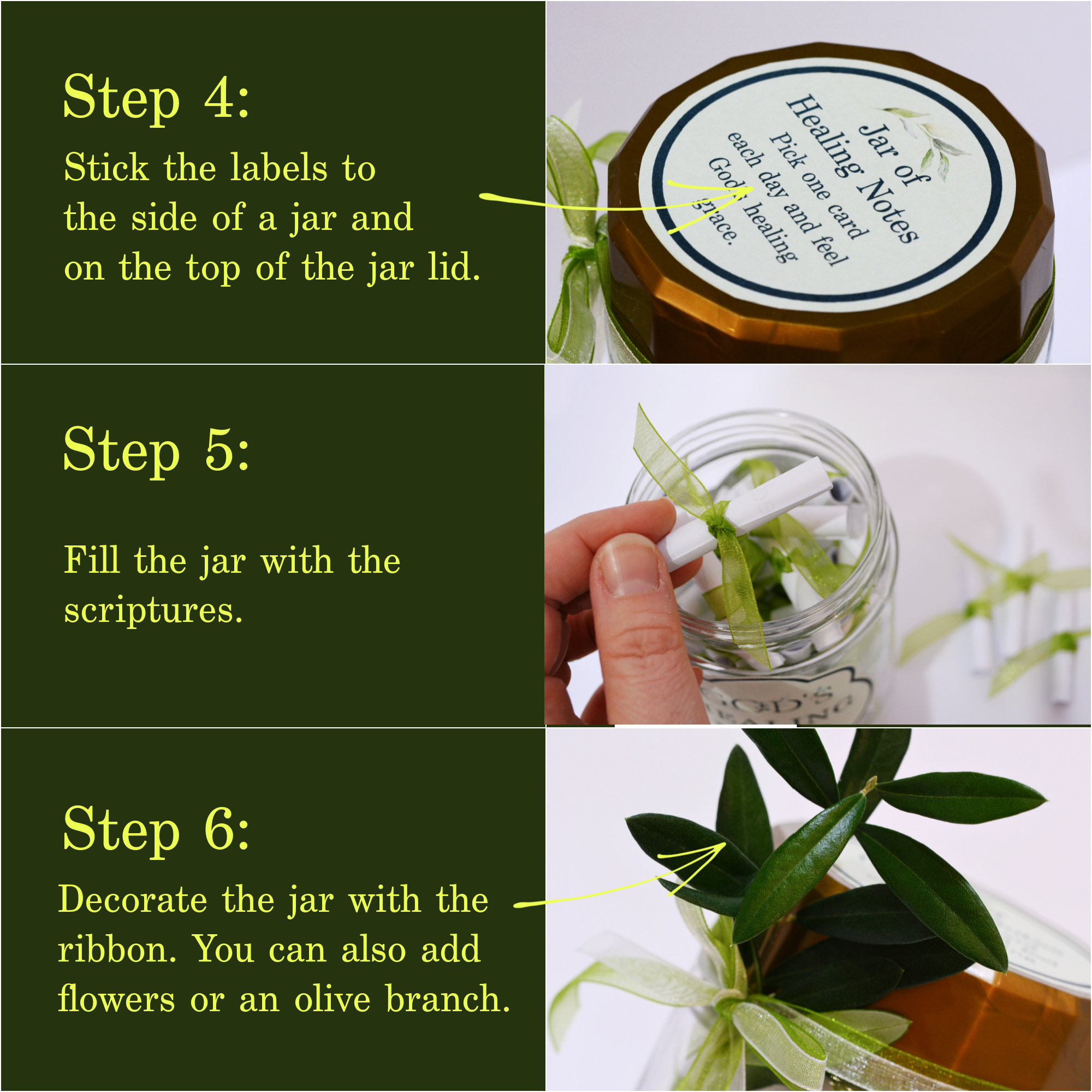 Personalized Scripture Cards Jar DIY, God's Healing Notes Scripture ...