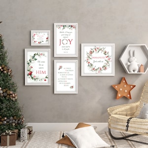 Christmas Bible Verse Printables, Christmas Wall Art Bundle Printable ...