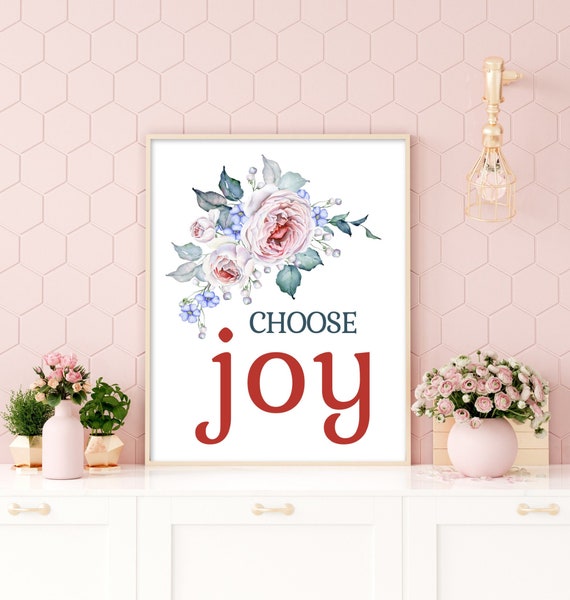 Choose Joy Printable Joy Wall Art Choose Joy Sign Farmhouse | Etsy