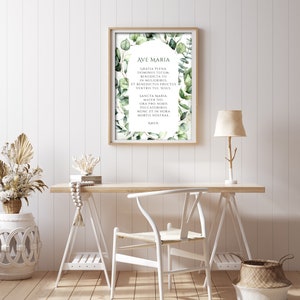 Ave Maria Prayer Printable, Ave Maria Wall Art, Ave Maria Print, Hail ...