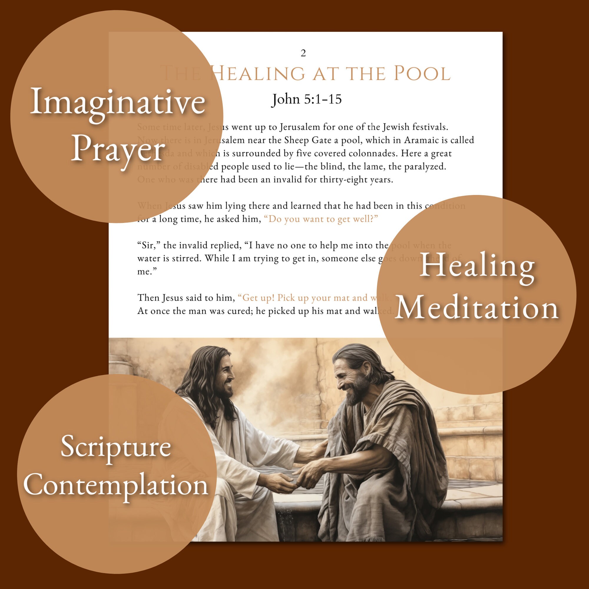 Bible Healing Meditation Printable, Healing Scripture Meditation, John ...